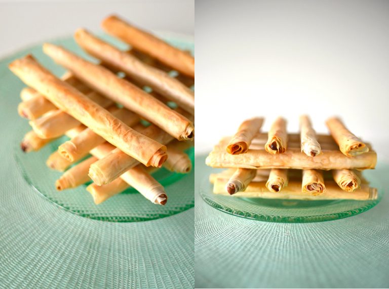 Mini Portions of Dessert: Walnut-Pecan-Raisin & Cream Cigars